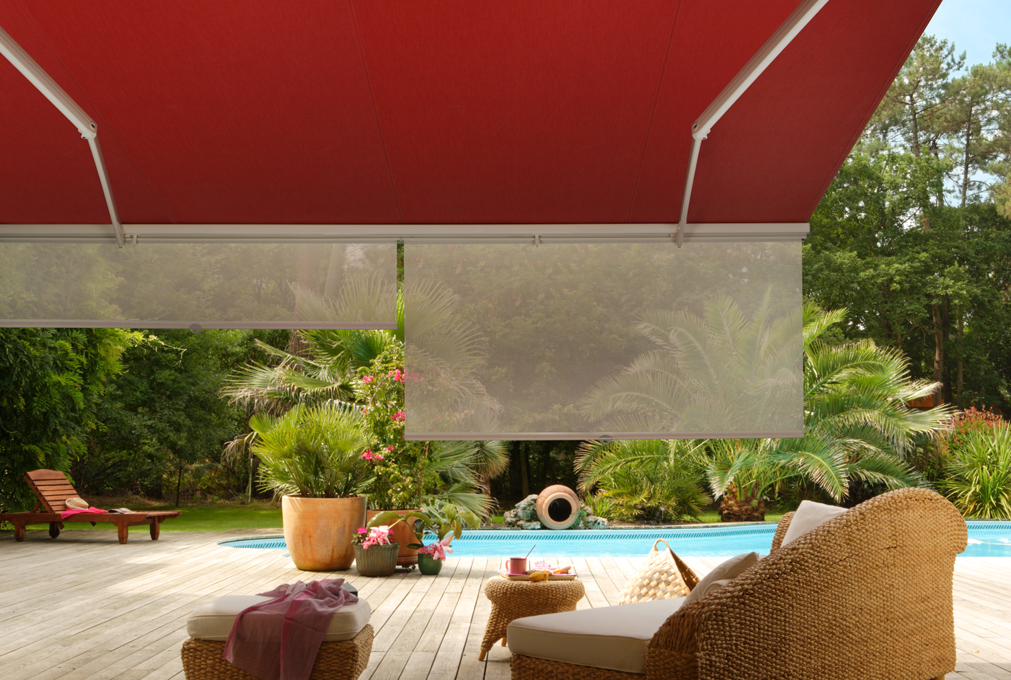 Store banne avec store enrouleur